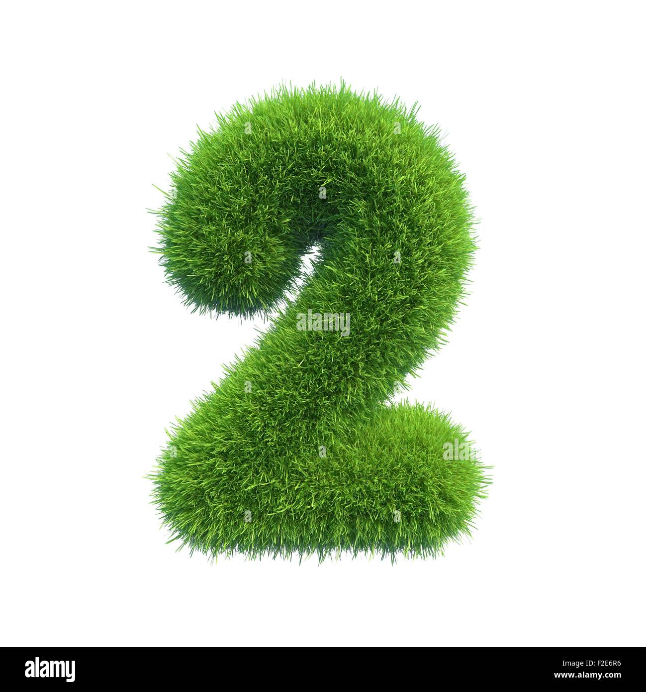 Number symbol of green fresh grass isolated on a white background Stock ...