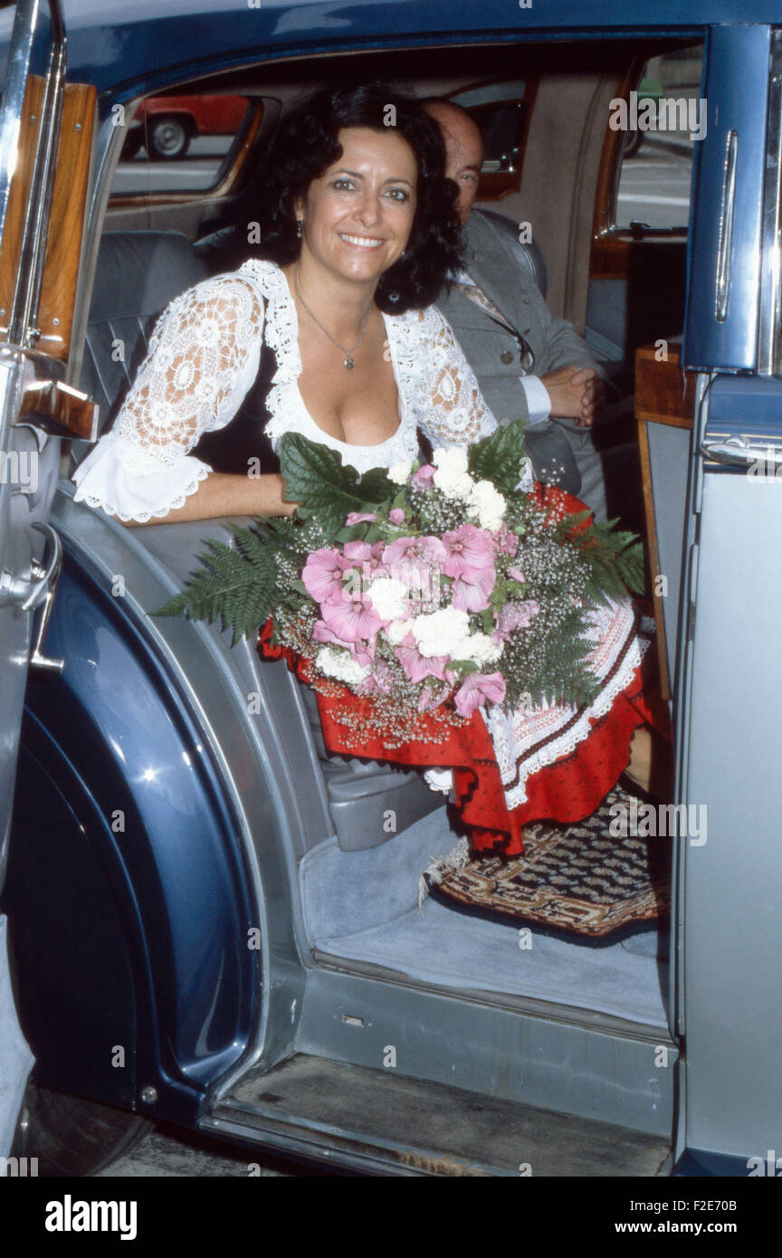 Deutsche volkstümliche Sängerin Lydia Huber, Deutschland 1980er Jahre ...