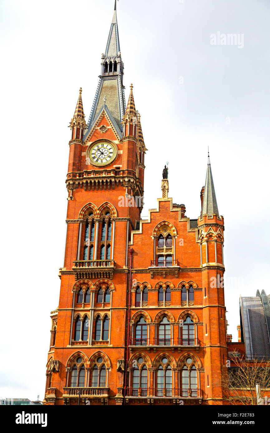 old architecture in london england windows and brick exterior wall ...