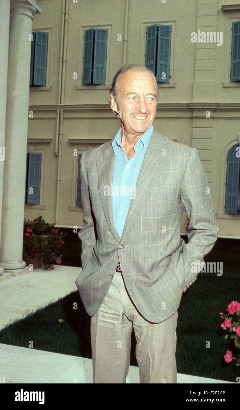 Der britische Schauspieler David Niven, Frankreich 1970er Jahre ...