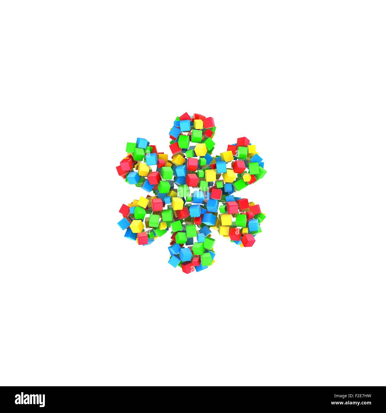 multiplication sign of colorful cubes Stock Photo - Alamy