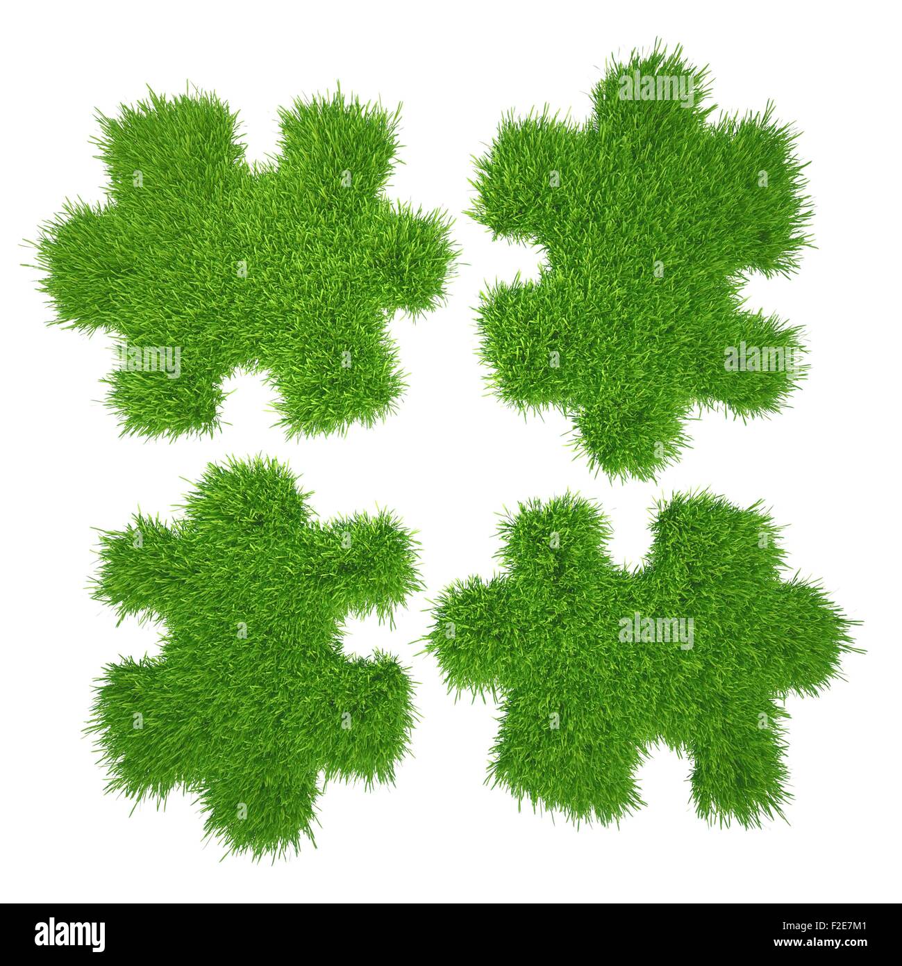 green grass puzzle Stock Photo - Alamy
