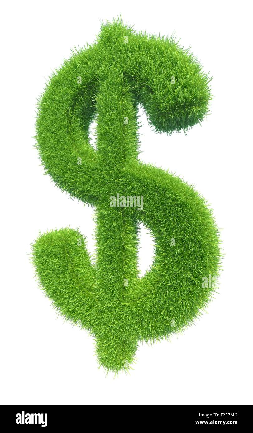 green grass symbol dollar Stock Photo - Alamy