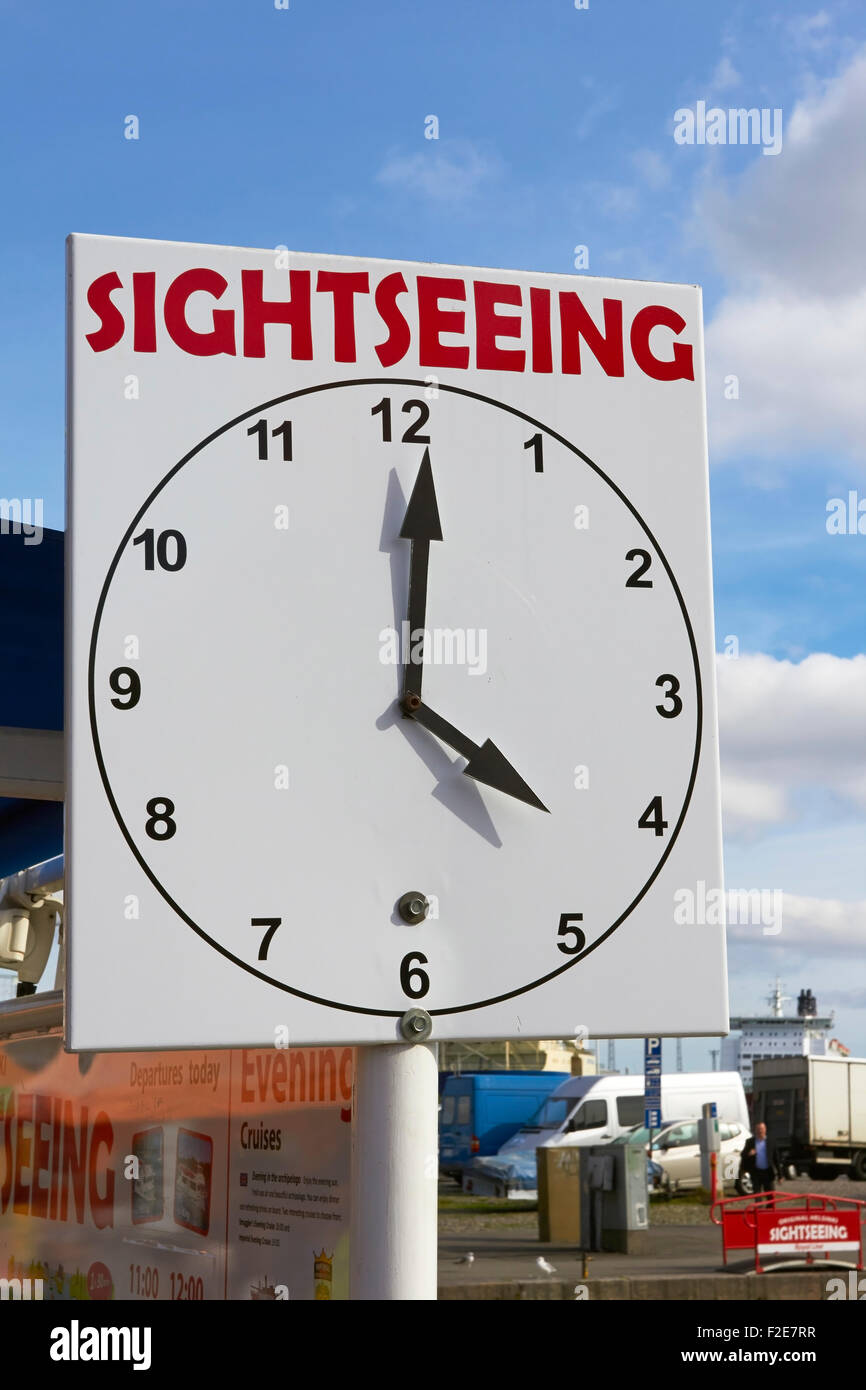 sightseeing tour sign Helsinki Finland Stock Photo - Alamy