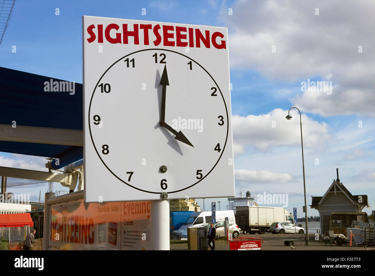 sightseeing tour sign Helsinki Finland Stock Photo - Alamy