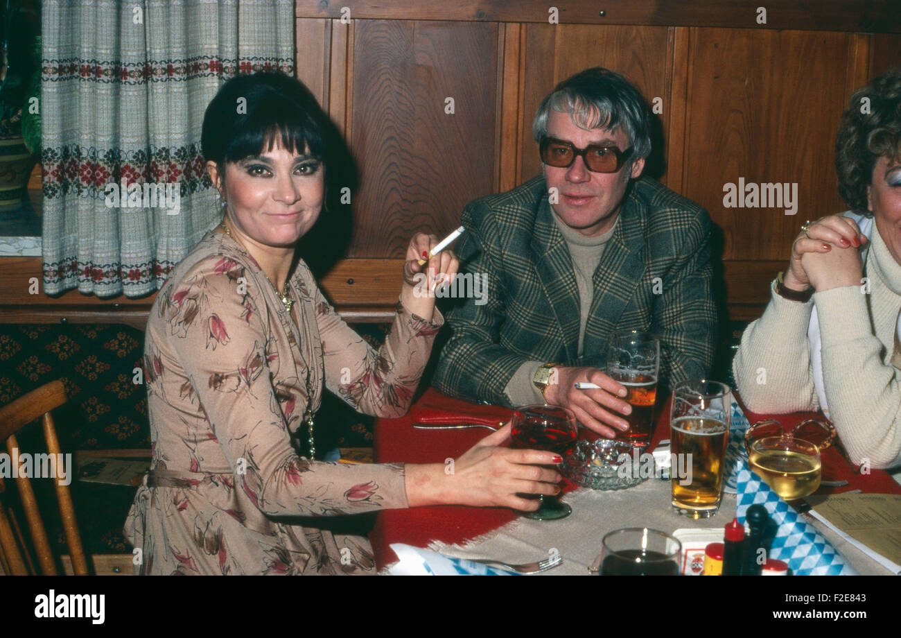 Zwei Schauspieler Violetta Ferrari und Hartmut Reck, Deutschland 1970er ...
