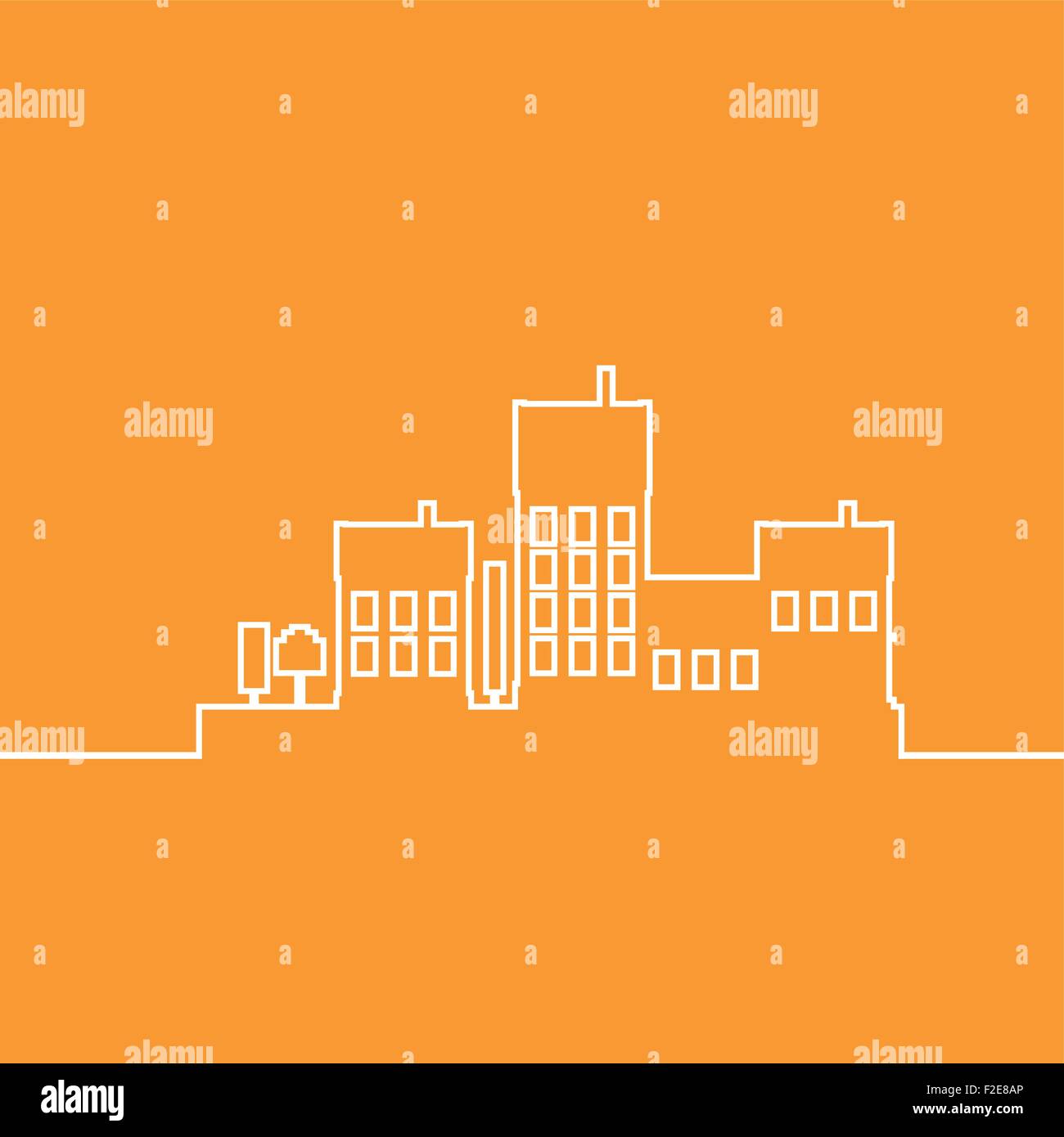 Color flat contours of the urban landscape Stock Vector Image & Art - Alamy