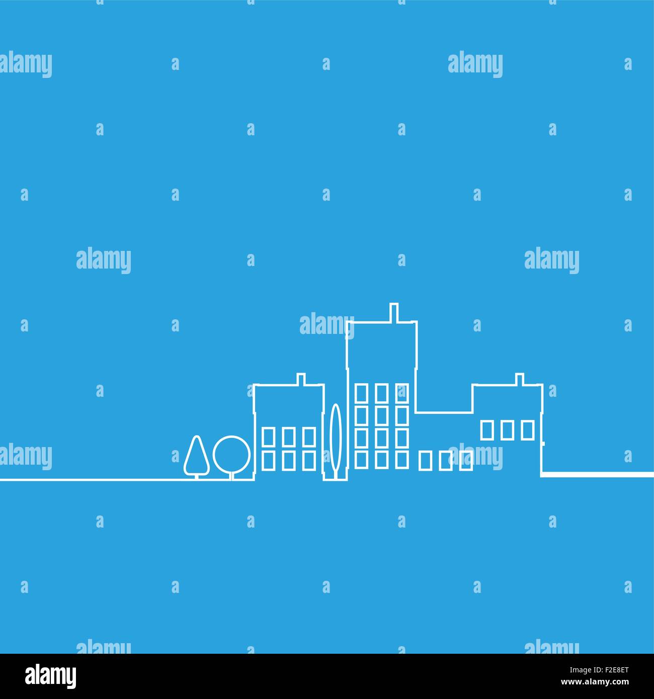 Color flat contours of the urban landscape Stock Vector Image & Art - Alamy