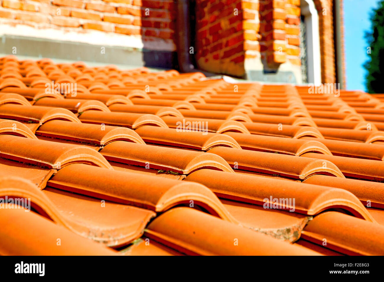 old roof in italy the line and texture of diagonal architecture Stock ...