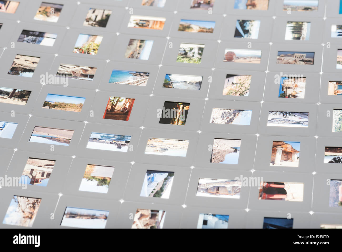 series of photo slides on a light table Stock Photo - Alamy