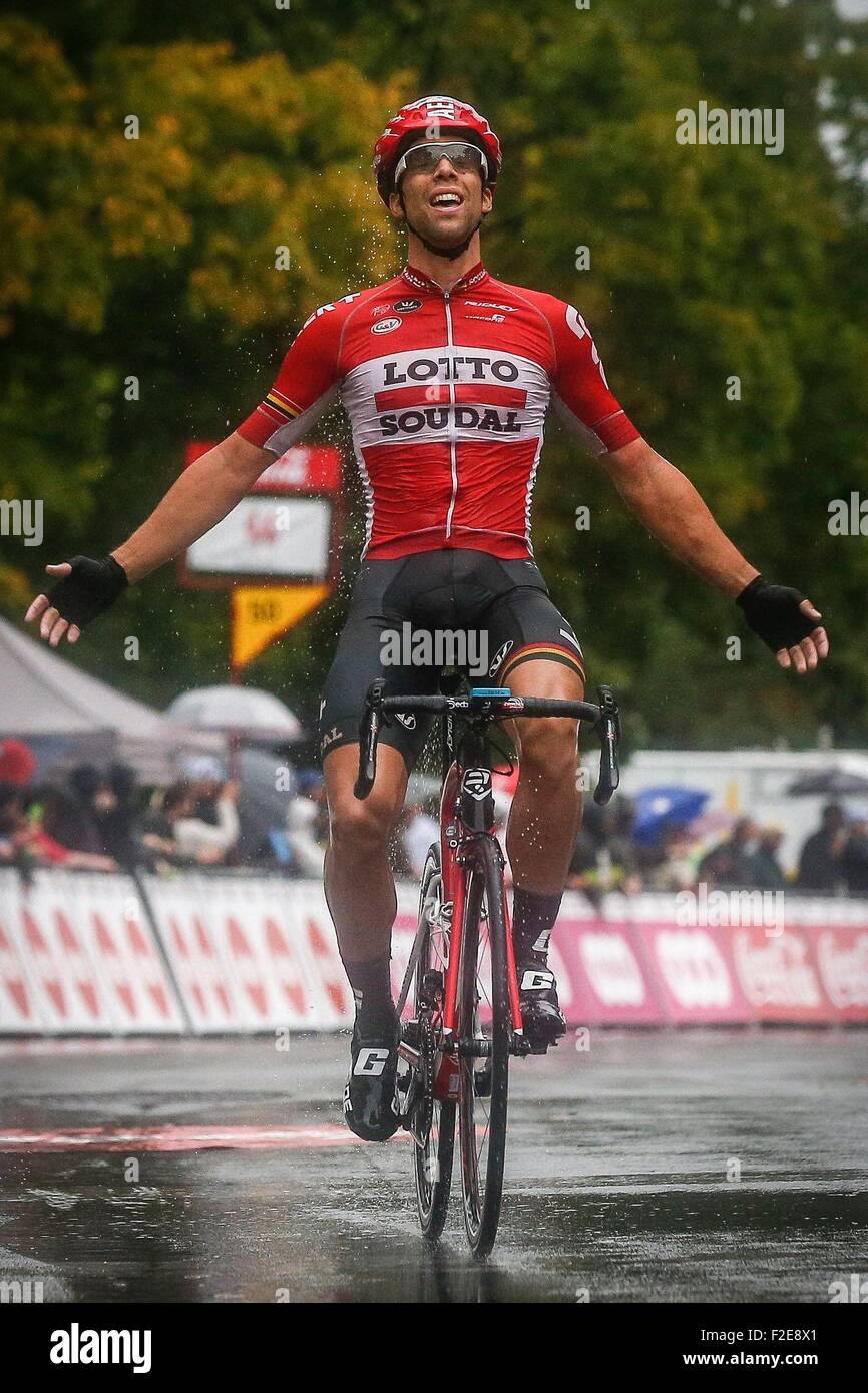 16.09.2015. Beaufays to Namur, Wallonia, Belgium. DEBUSSCHERE Jens (BEL ...