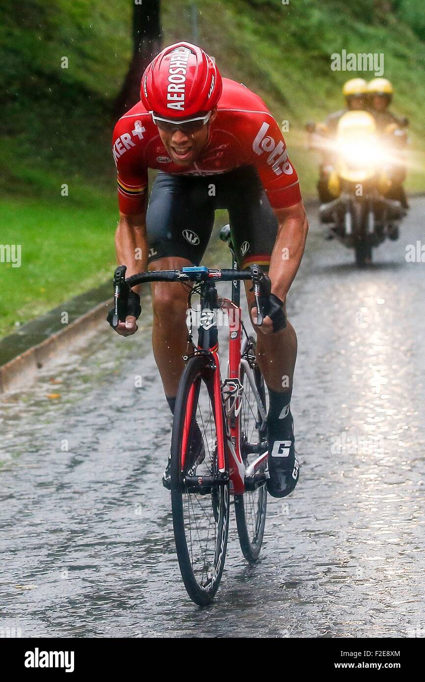 16.09.2015. Beaufays to Namur, Wallonia, Belgium. 16th September, 2015 ...