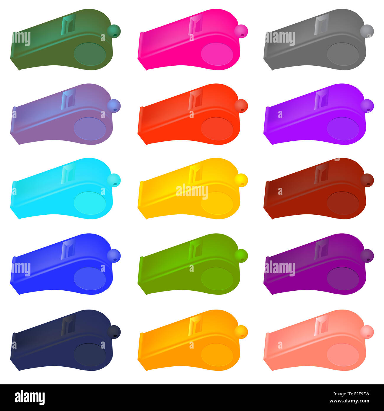 Colorful Plastic Whistle Stock Photo - Alamy