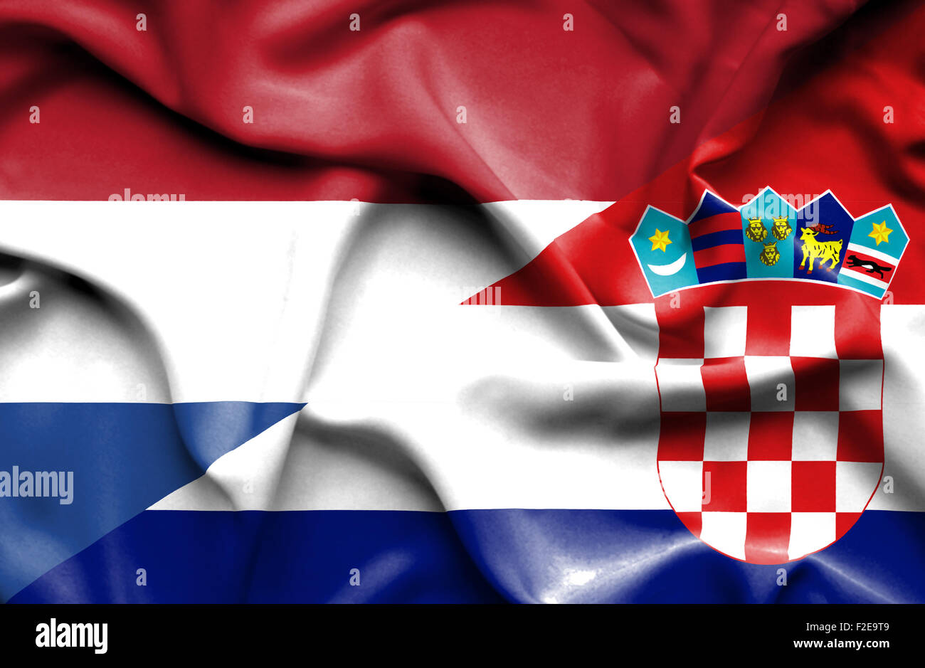 Waving flag of Croatia and Stock Photo - Alamy