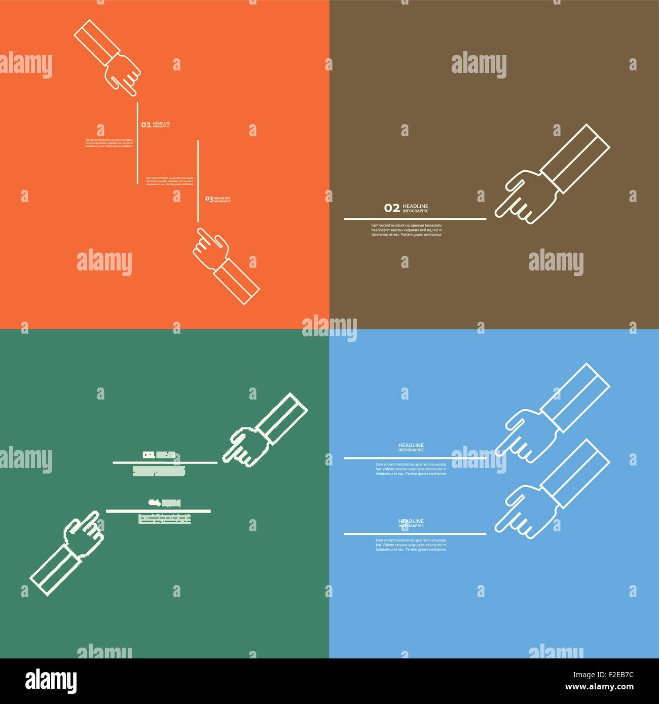 Set a pointing hand with space for text Stock Vector Image & Art - Alamy
