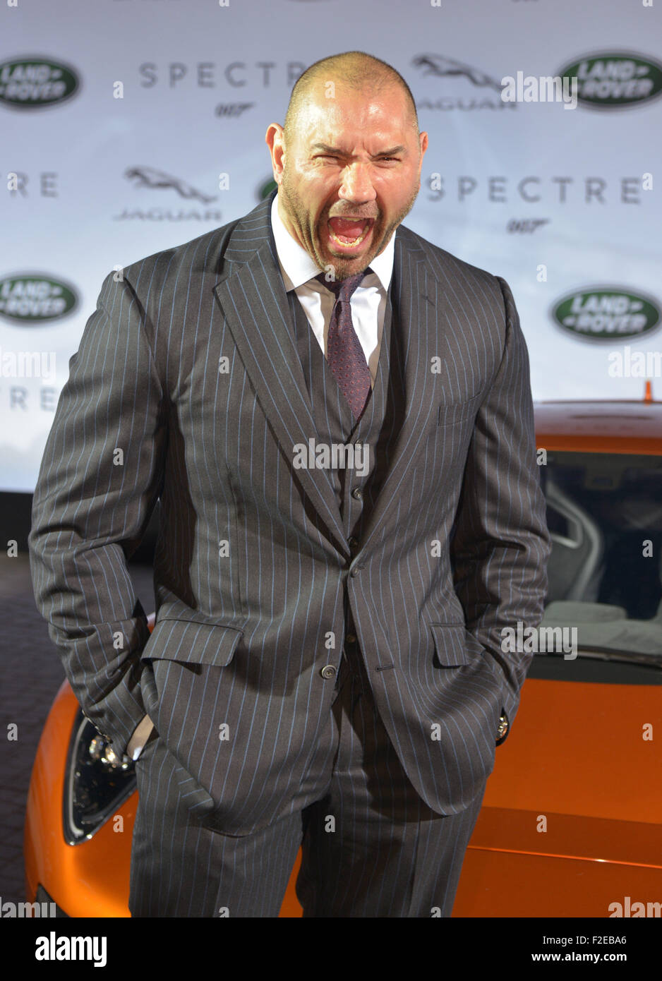 Frankfurt, Germany. 15th September, 2015. American actor Dave Bautista ...