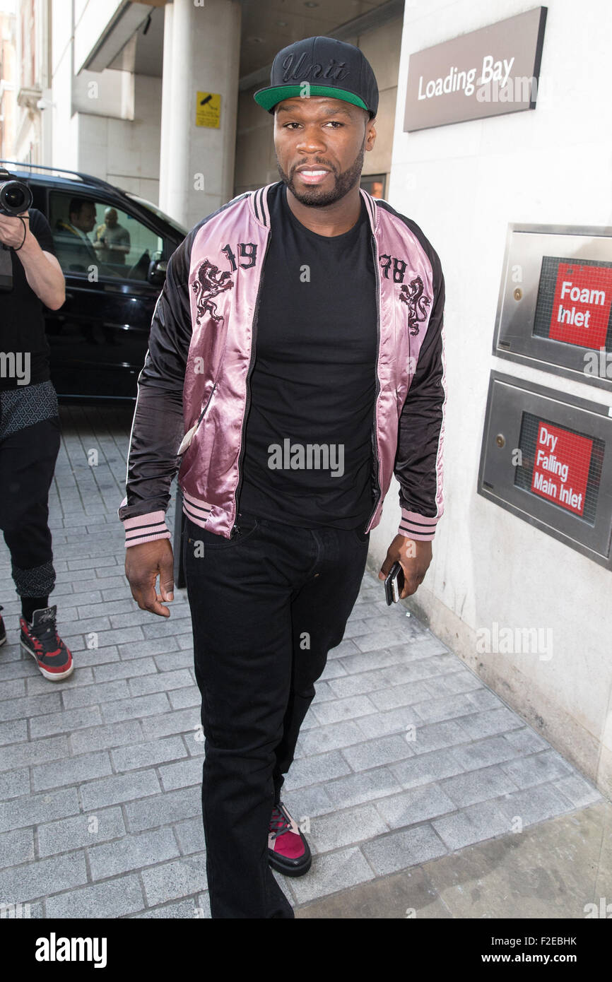 50 Cent arriving the BBC Radio 1 studios Featuring: 50 Cent, Curtis ...