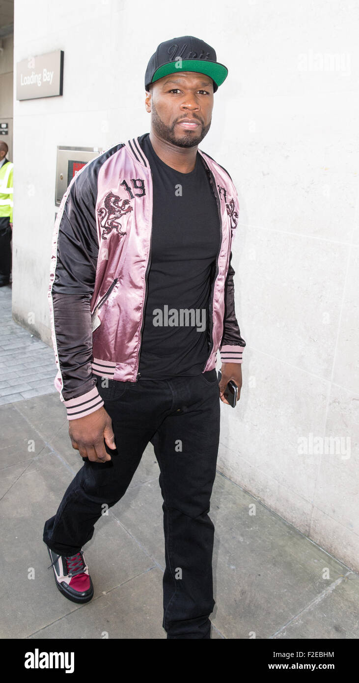 50 Cent arriving the BBC Radio 1 studios Featuring: 50 Cent, Curtis ...