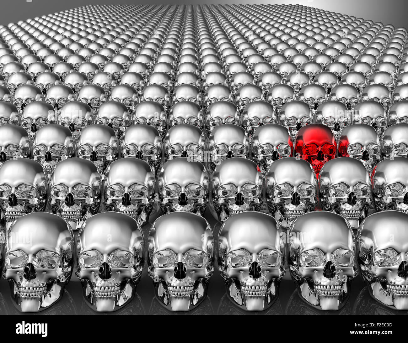 lot of metals scull isolated on dark background with clipping path ...