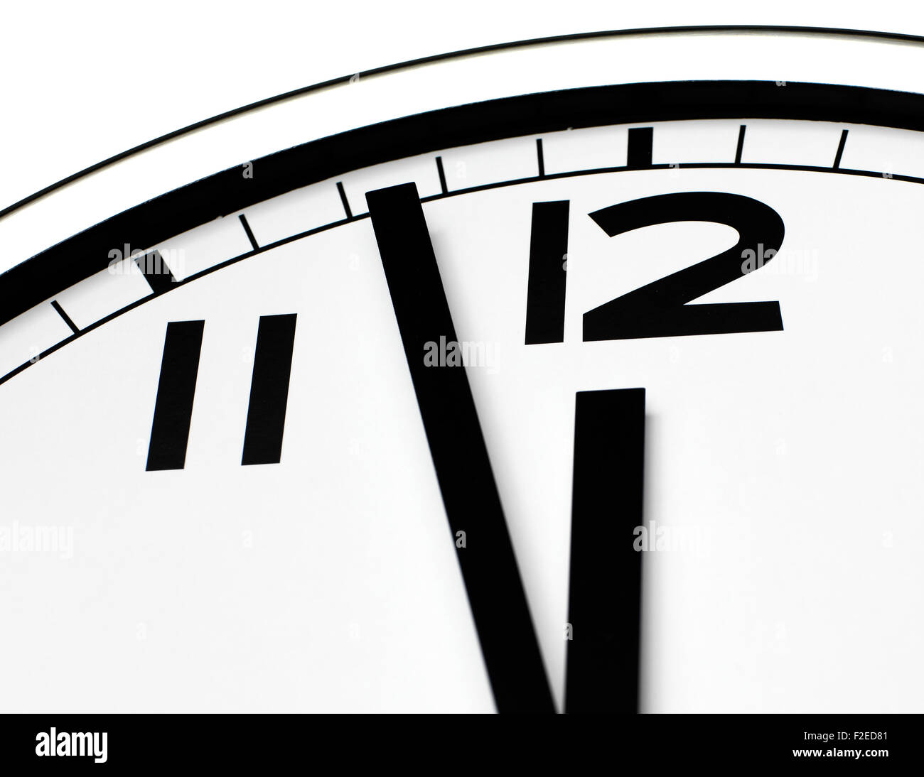 Close up clock face at 12 O'Clock Stock Photo - Alamy