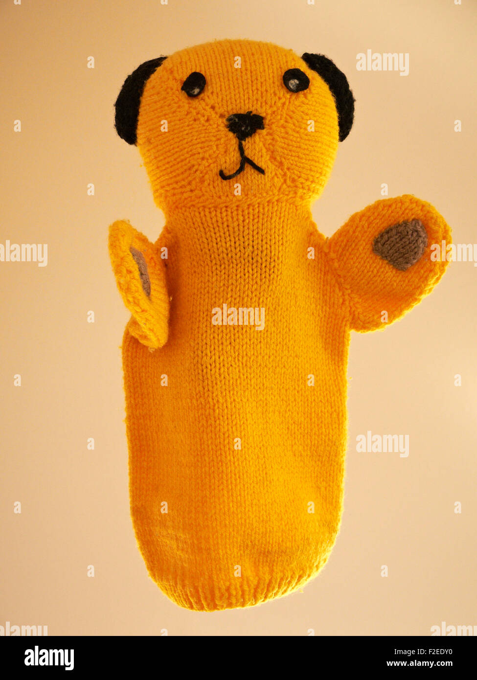 Hand knitted Sooty Stock Photo - Alamy