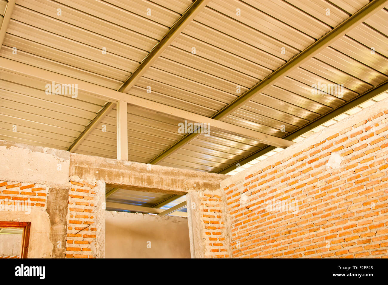 Brick wall in construction progress hi-res stock photography and images ...