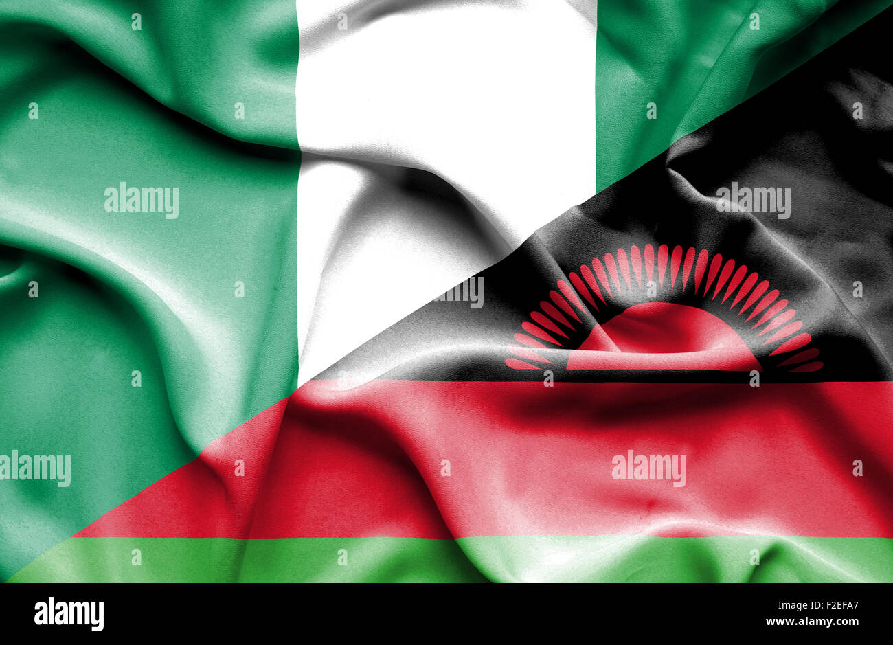 Nigeria malawi flag waving hi-res stock photography and images - Alamy