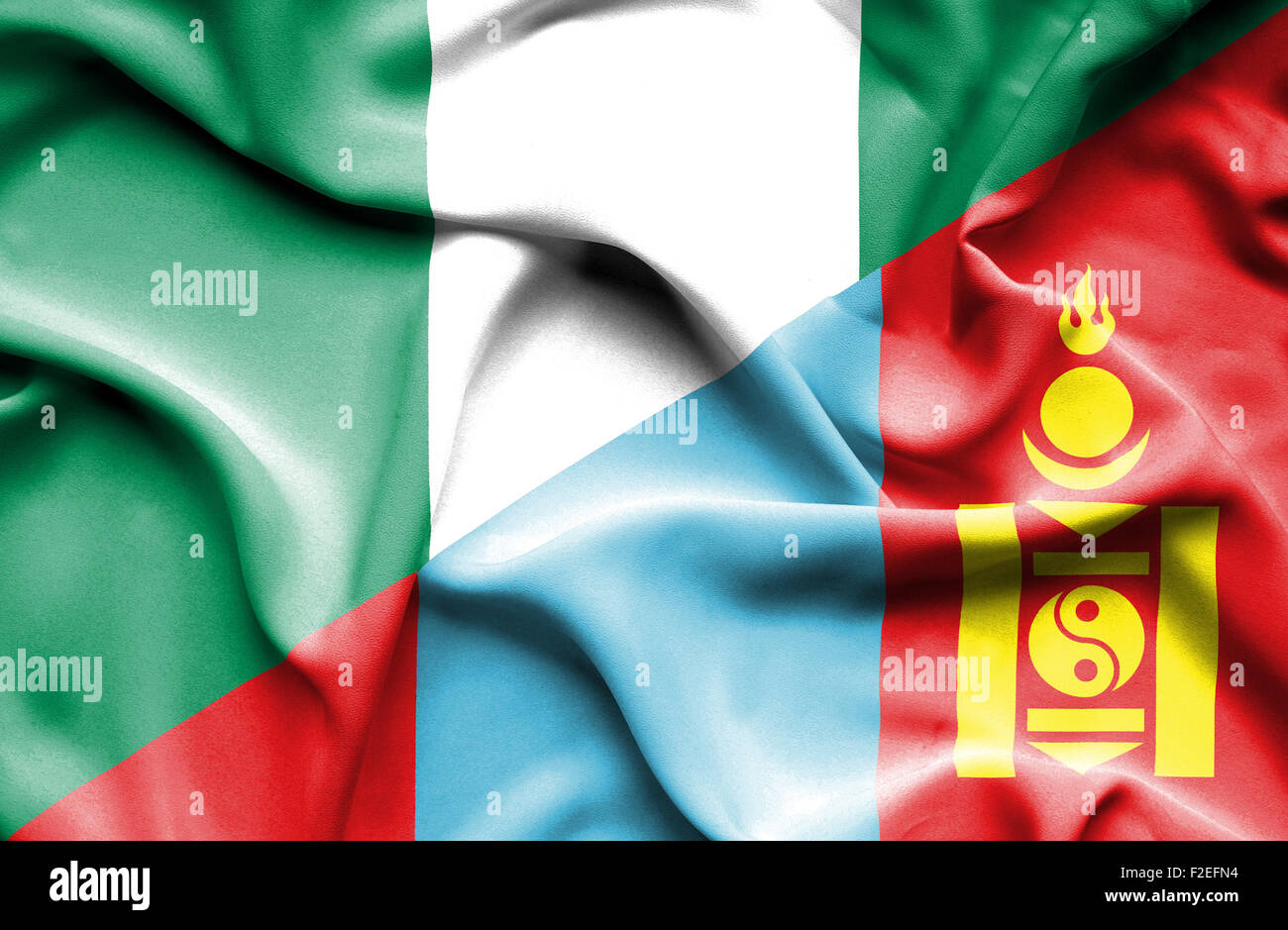 Nigeria mongolia flag hi-res stock photography and images - Alamy