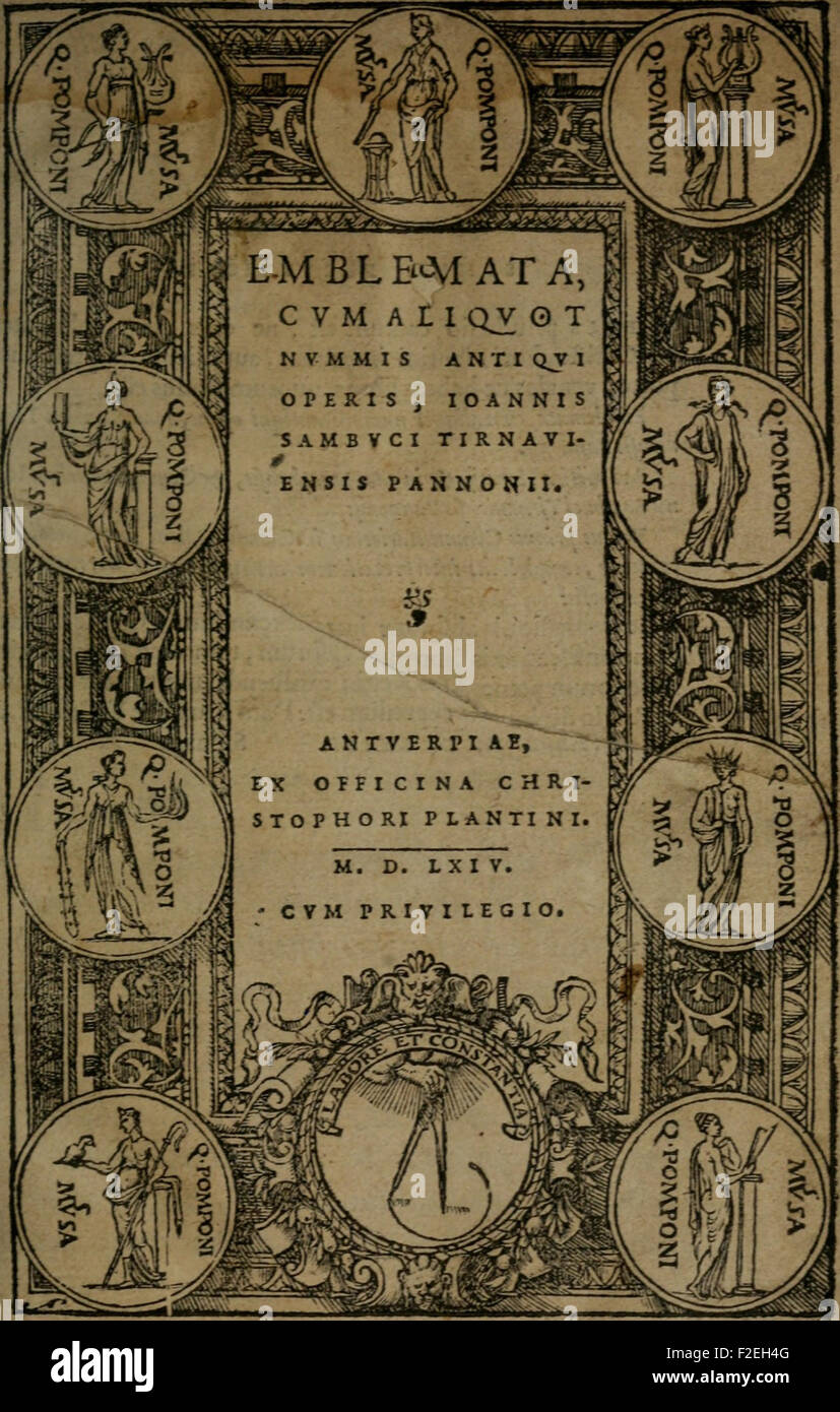 A 1564 illustration from 'Emblemata,' a work documenting moral and ...