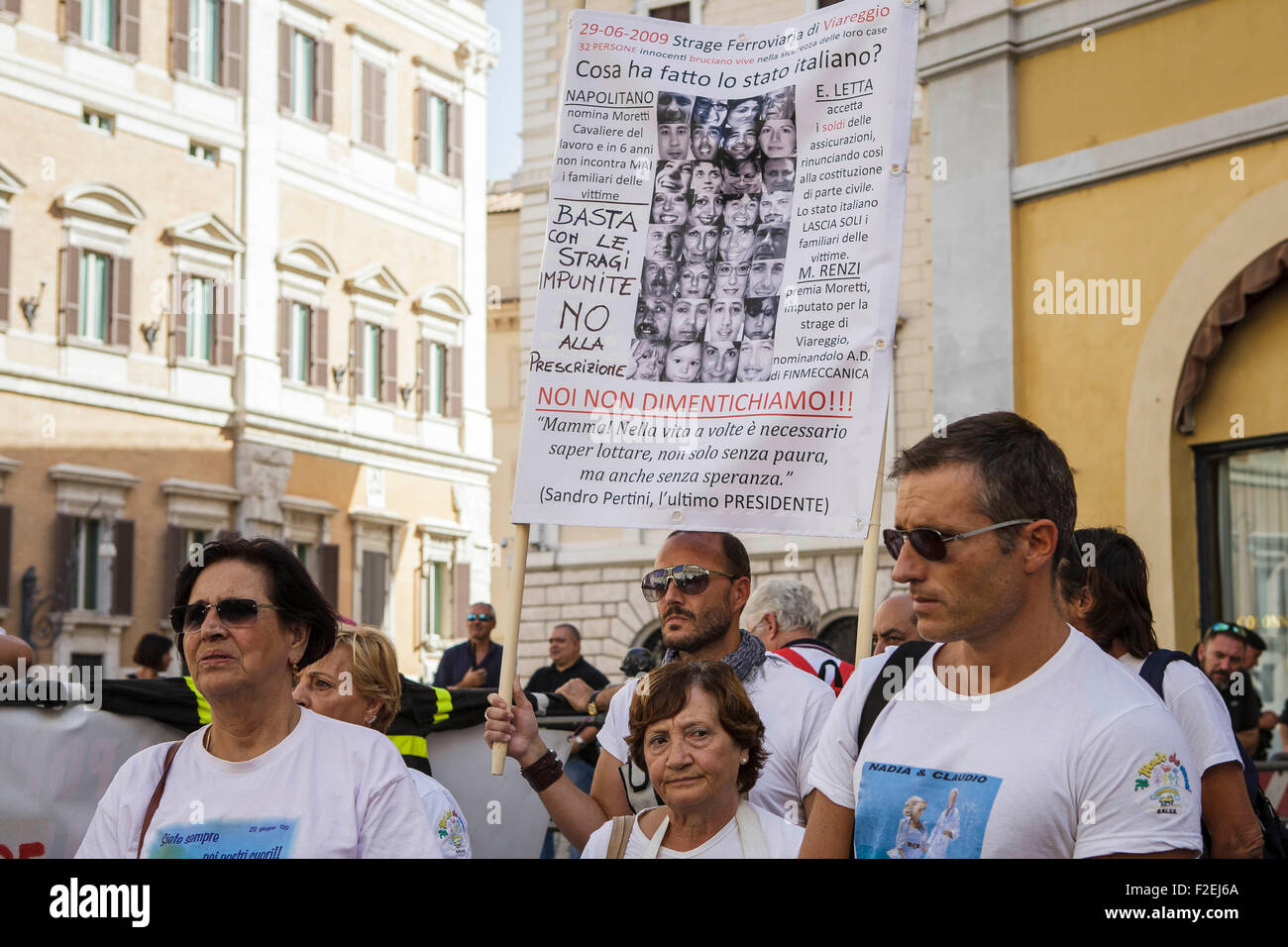 Rome, Italy. 17th Sep, 2015. The victims' families of the massacre of ...