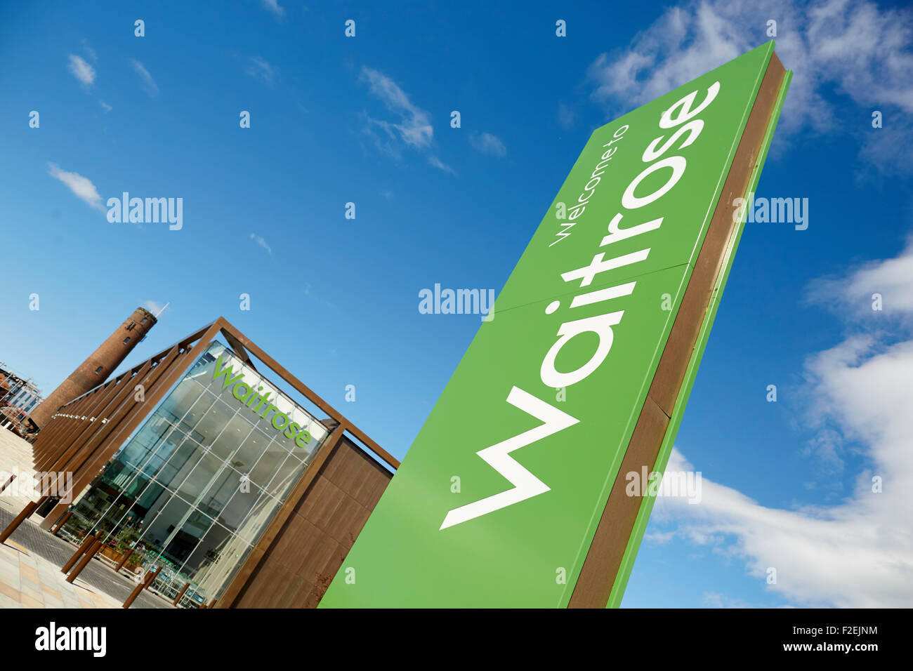 Waitrose store in Chester next to the Shropshire Union Canal Pictured ...