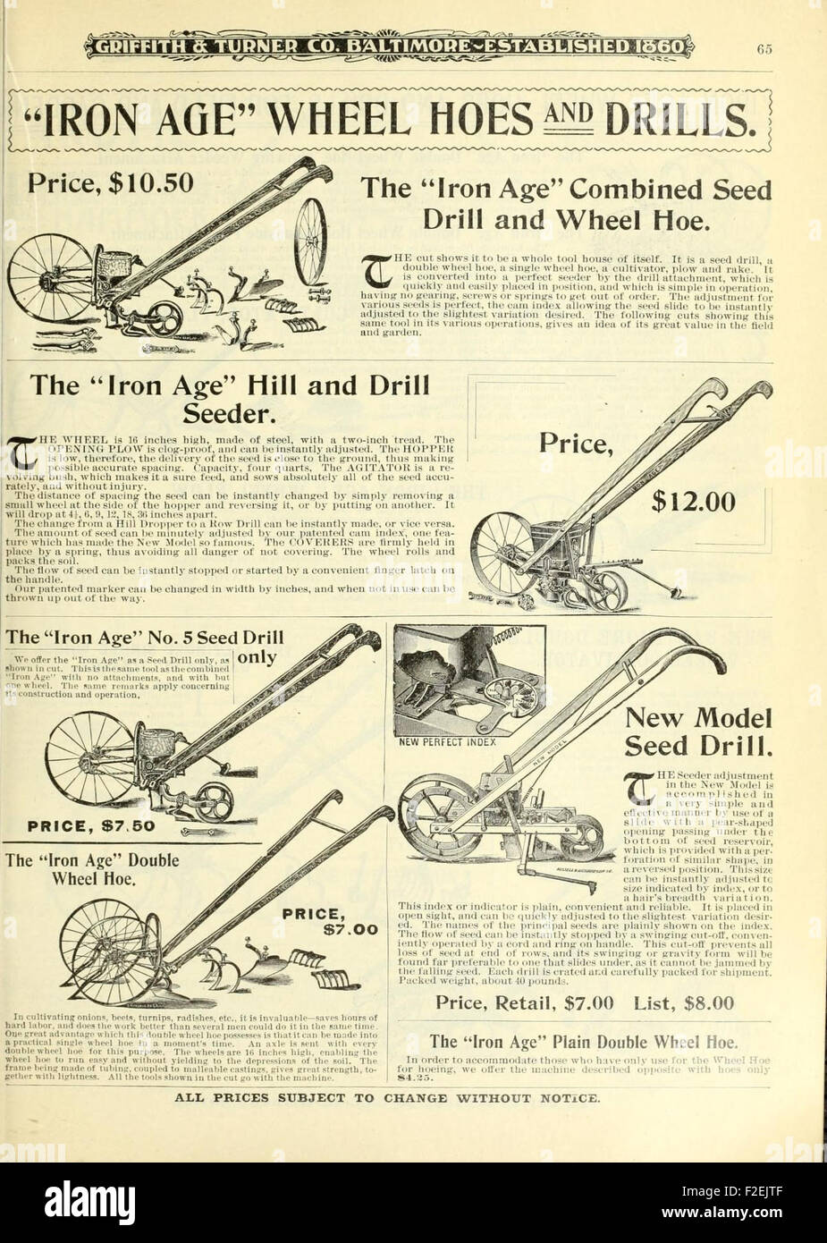 The *Farm and Garden Supplies* catalog (vintage 1900s) offers a ...