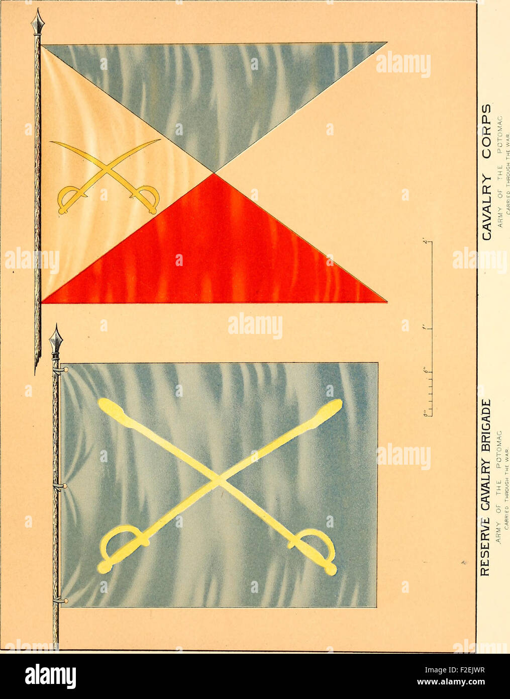 This 1887 publication documents the flags carried by various units of ...