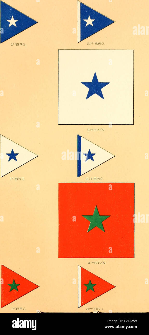This 1887 work documents the flags used by various U.S. Army divisions ...