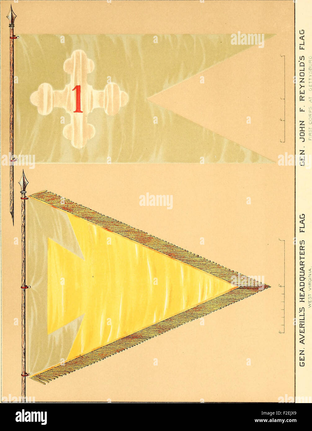 This 1887 work details the flags carried by U.S. Army units during the ...