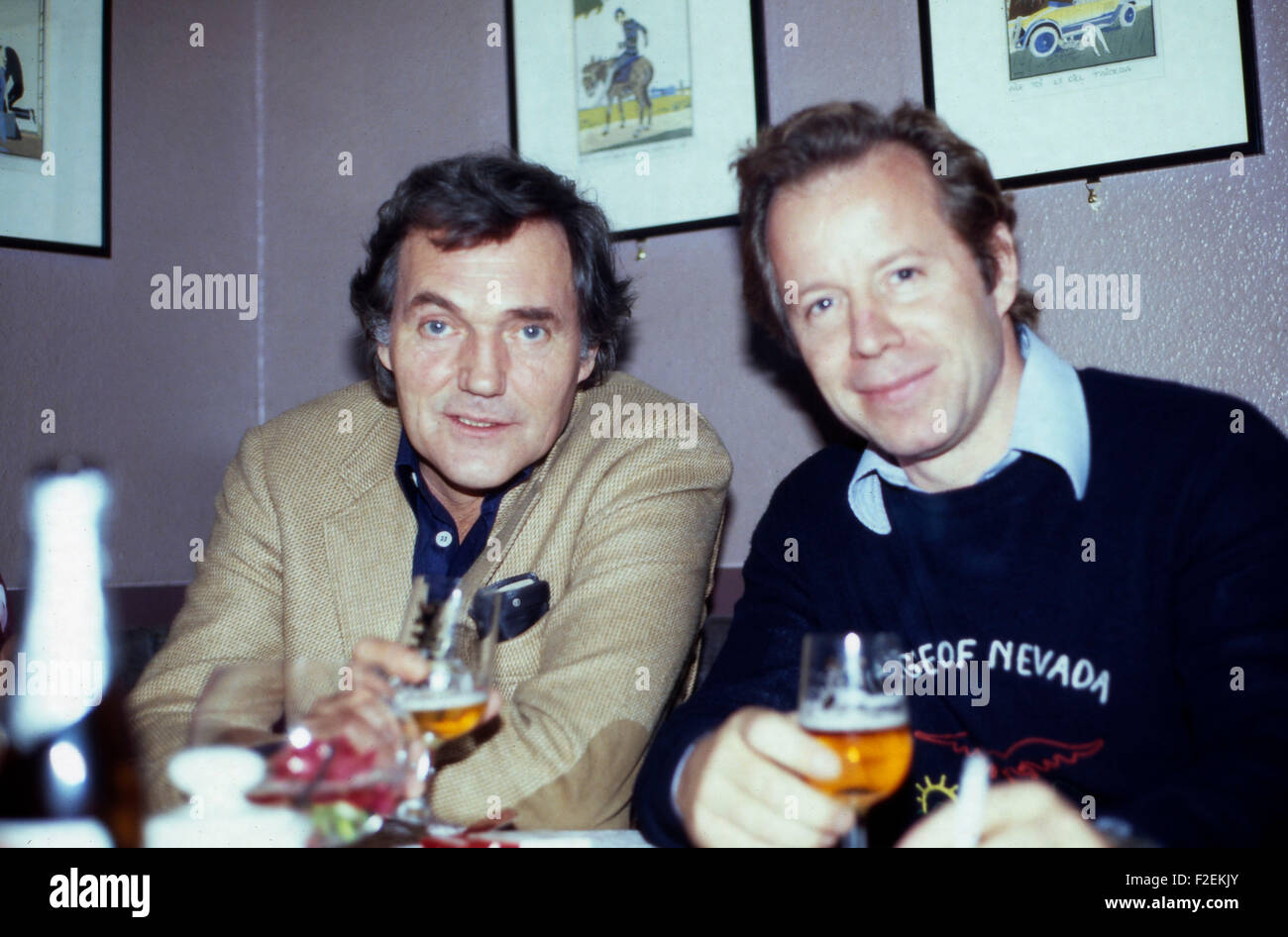 Deutschen Schauspieler Harald Leipnitz (links) und Michael Hinz ...