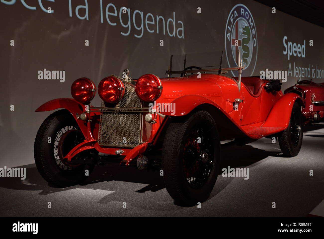 Alfa Romeo early racing car at the Alfa Romeo museum in Arese Stock ...