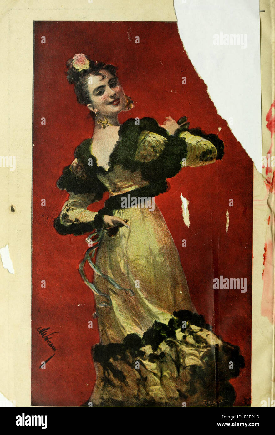 A 1900 illustration from *La Mujer*, a vintage book exploring the role ...
