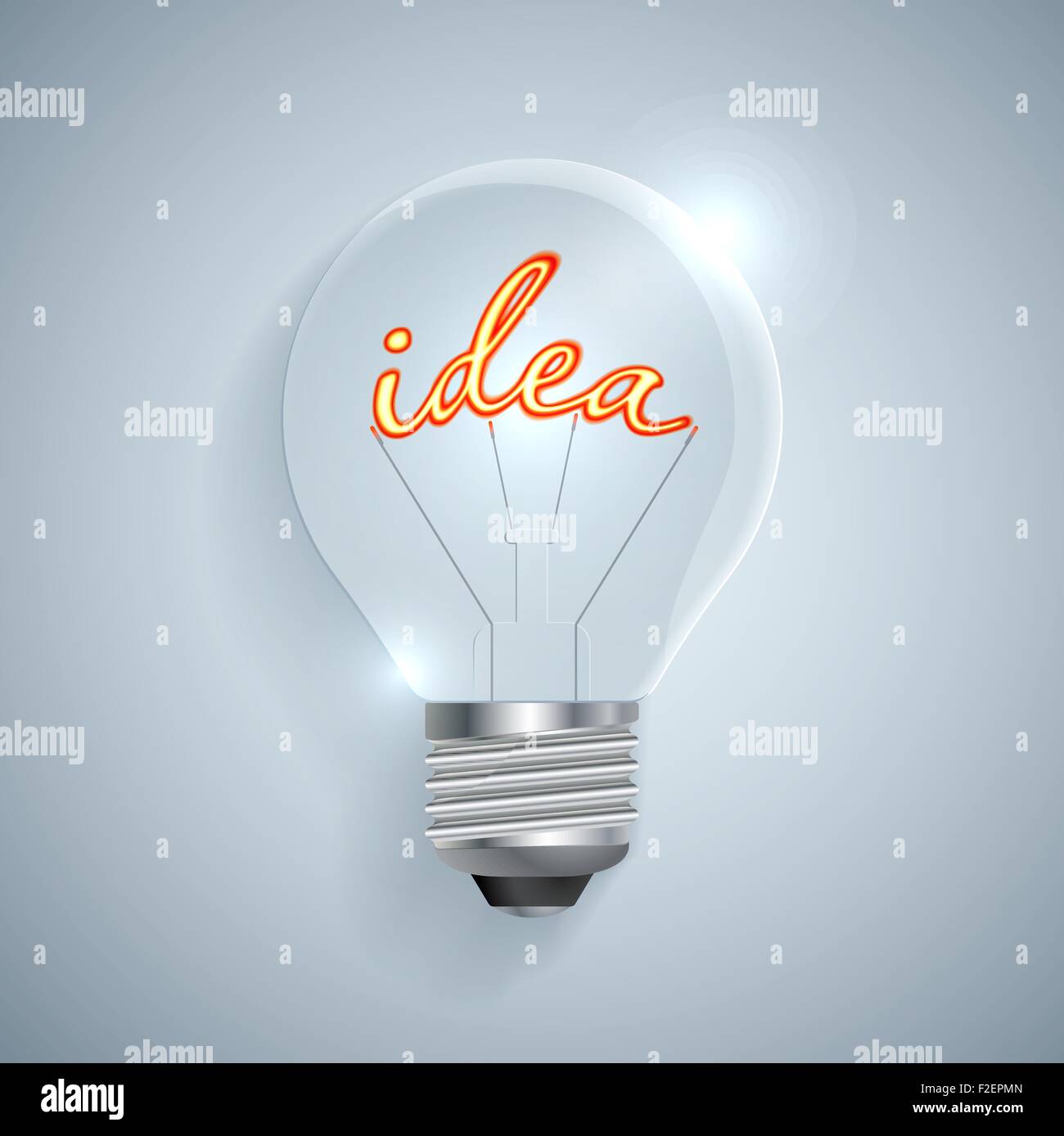 Lightbulb with Idea sign on a light background Stock Vector Image & Art ...