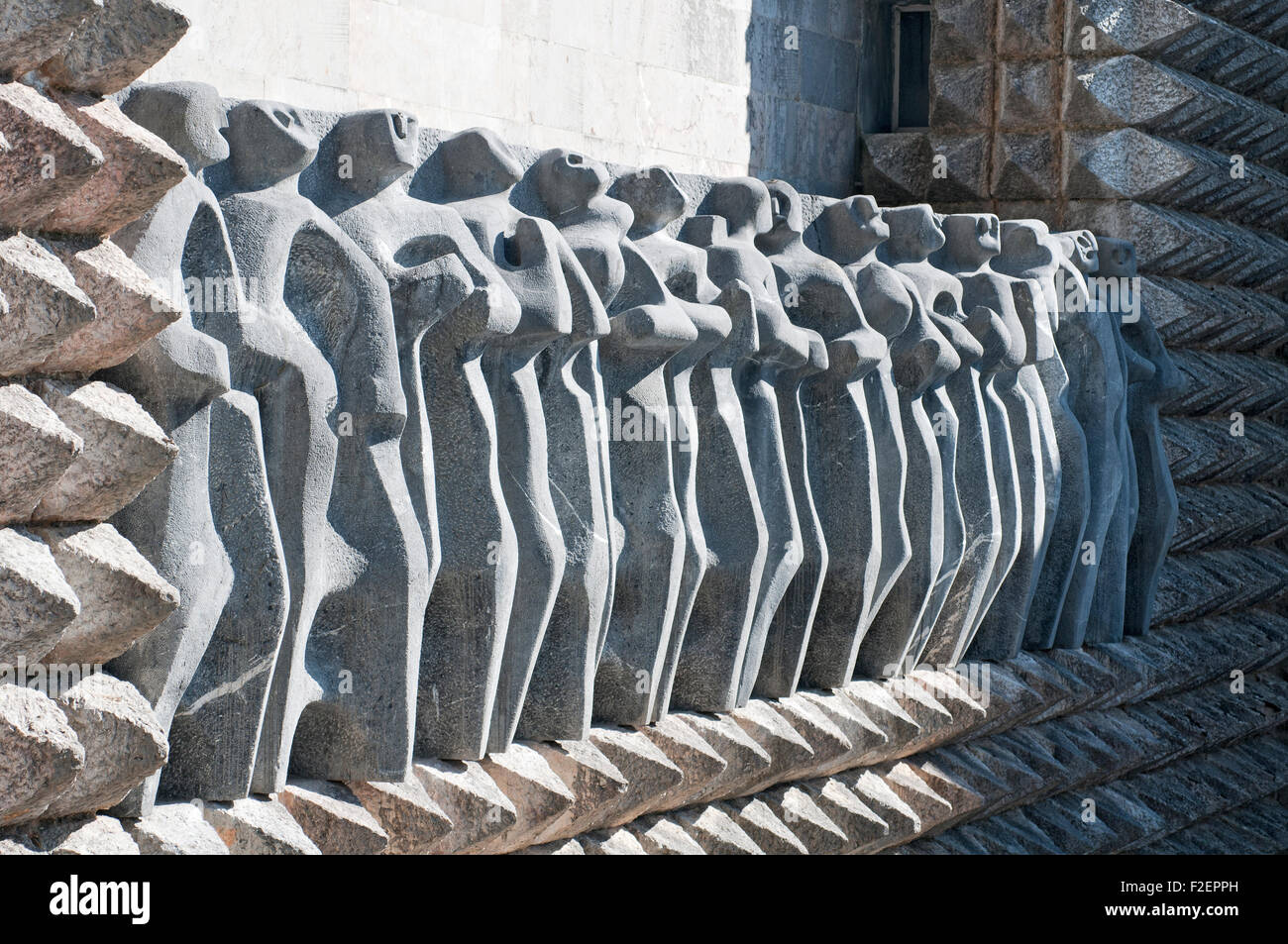 "The Apostles" sculpture, by Jorge Oteiza, at the entrance to the ...