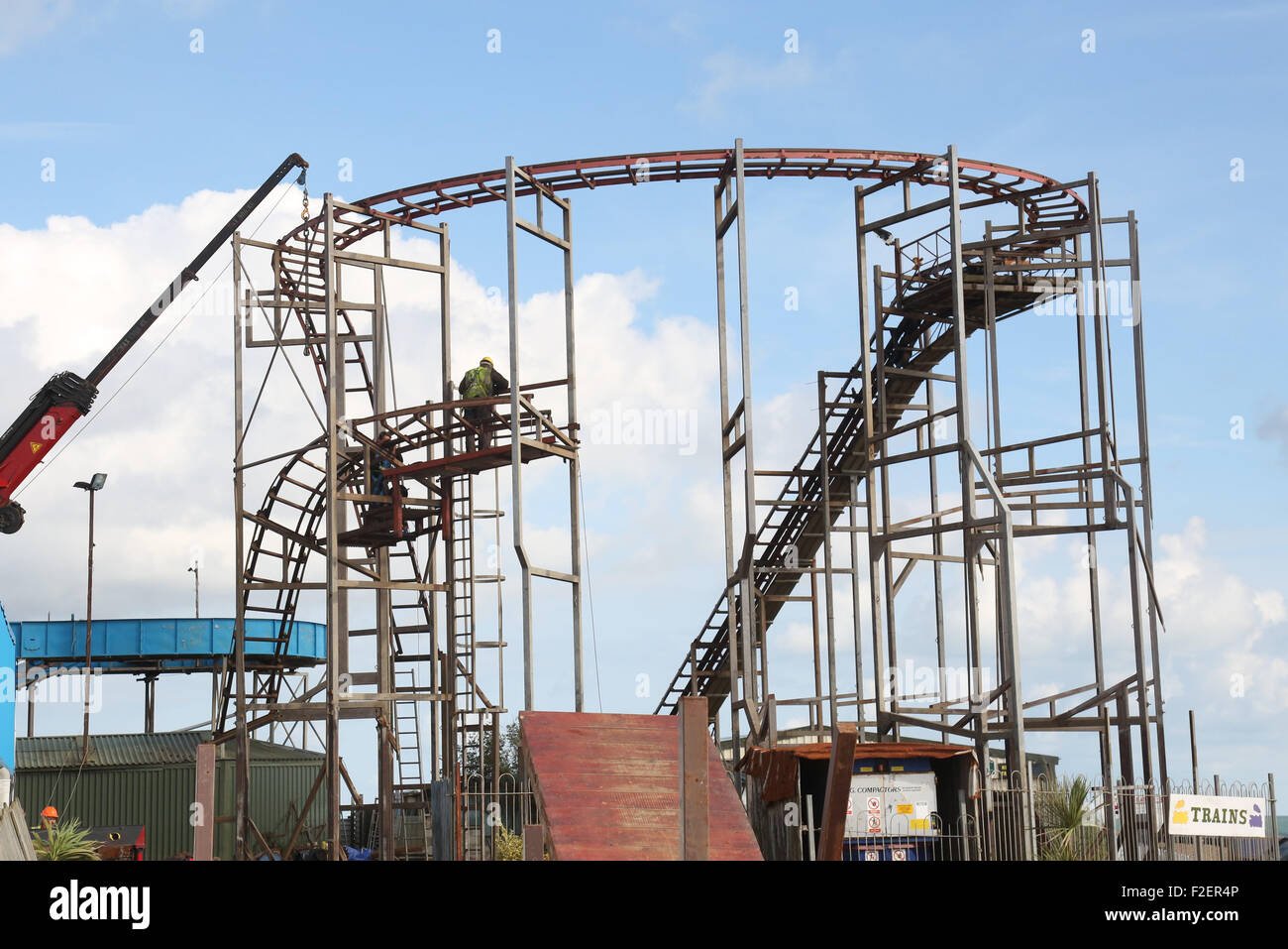 Hayling Island, Hampshire, UK. 17th September, 2015. A MAN is being ...