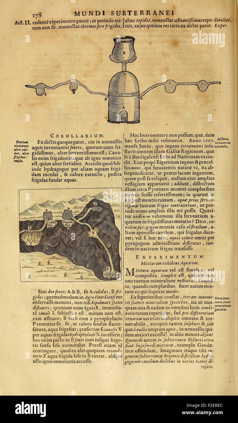 This early work on geology, published in the 17th century, describes ...