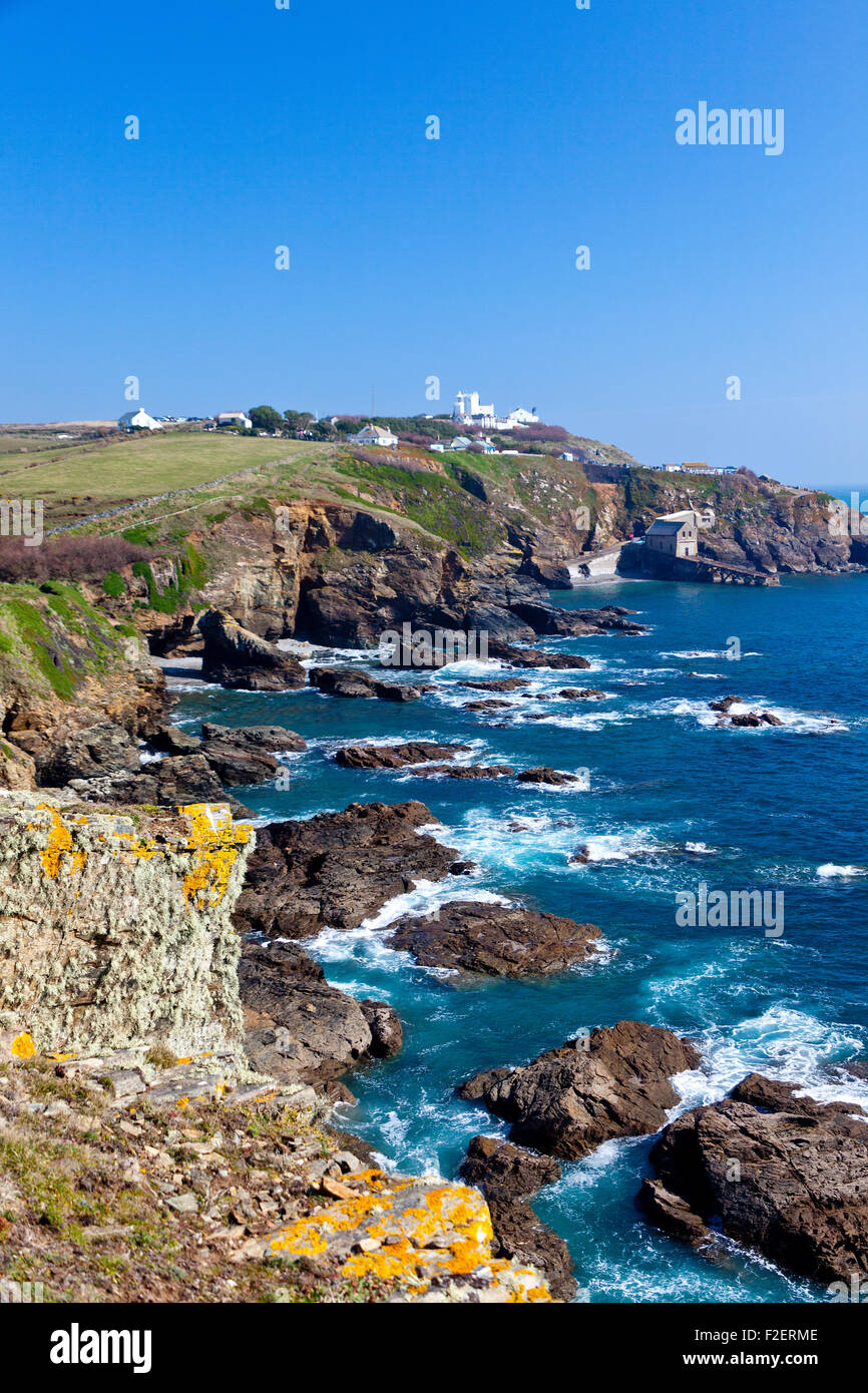 The dramatic and dangerous coastal scenery and lighthouse on the SW ...