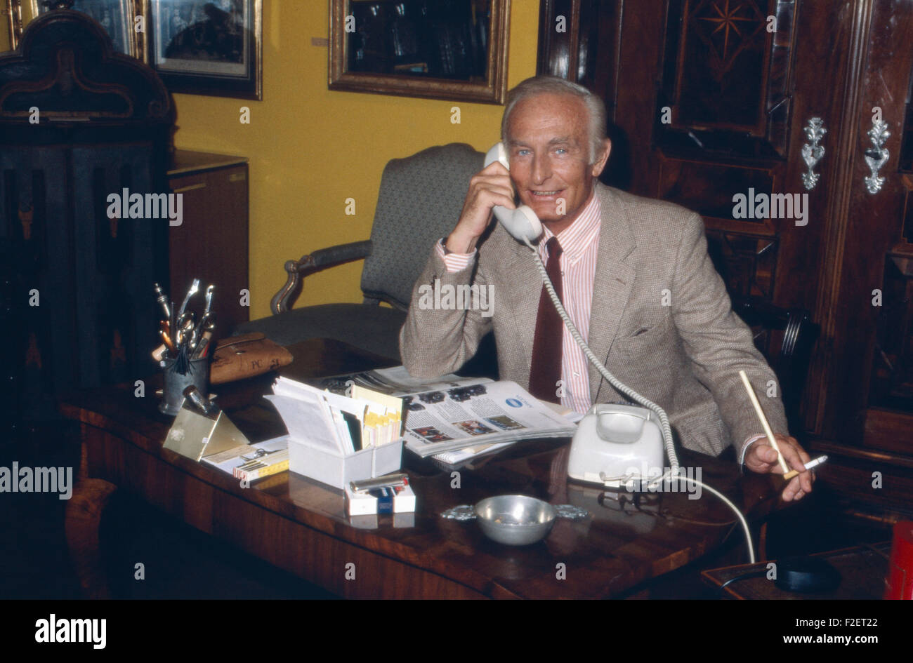 Der deutsche Schauspieler Anton Diffring, Deutschland 1980er Jahre ...