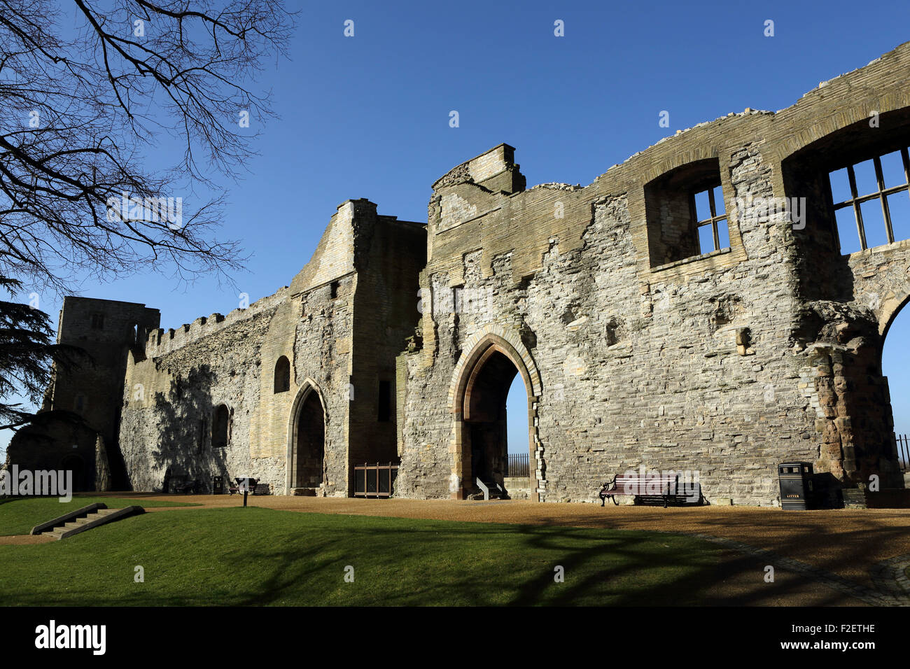 Ruins of Newark Castle in Newark-upon-Trent, England. The castle was ...