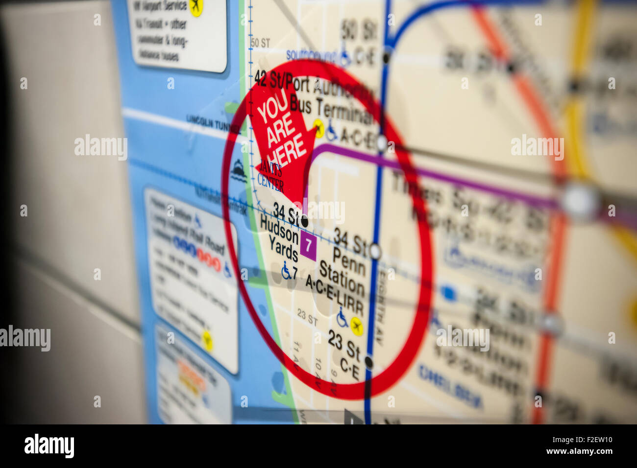 An updated subway map shows the new 34th Street-Hudson Yards terminal ...