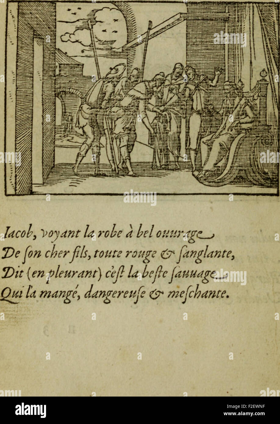 *Qvadrins Historiqves de la Bible* (1558) is an early illustrated Bible ...