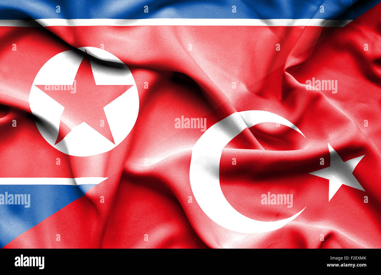 North korea turkey flag hi-res stock photography and images - Alamy