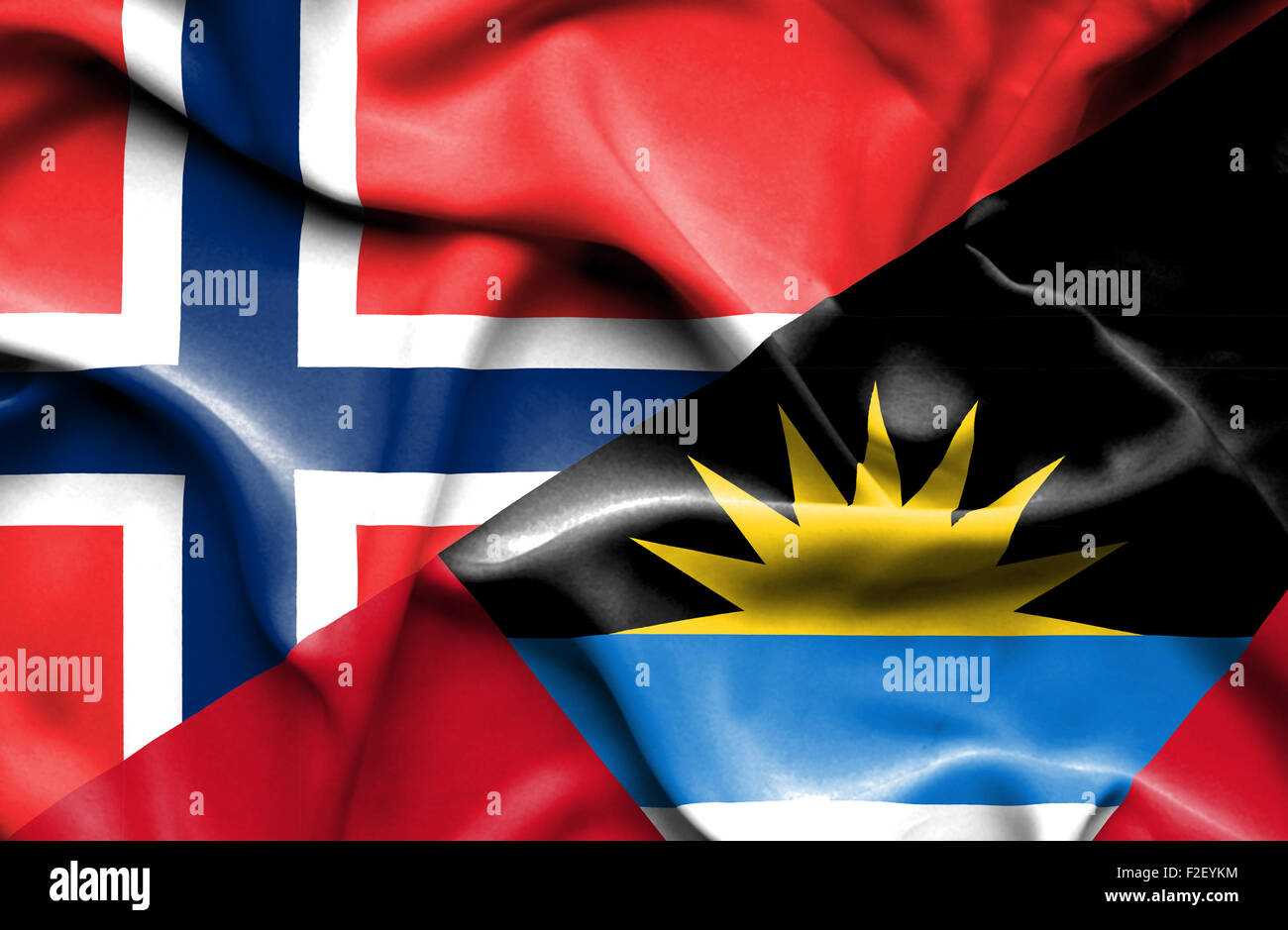 Antigua barbuda two flags hi-res stock photography and images - Alamy