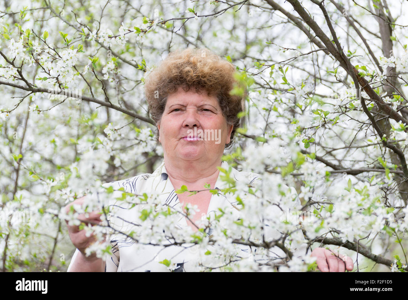 Woman spring flowers hi-res stock photography and images - Alamy
